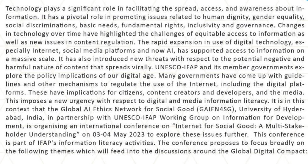 Internet for Social Good: A Multi-stakeholder Understanding ...